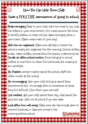 How to have a Positive School Experience – Toddlebabes – Learn to Play ...